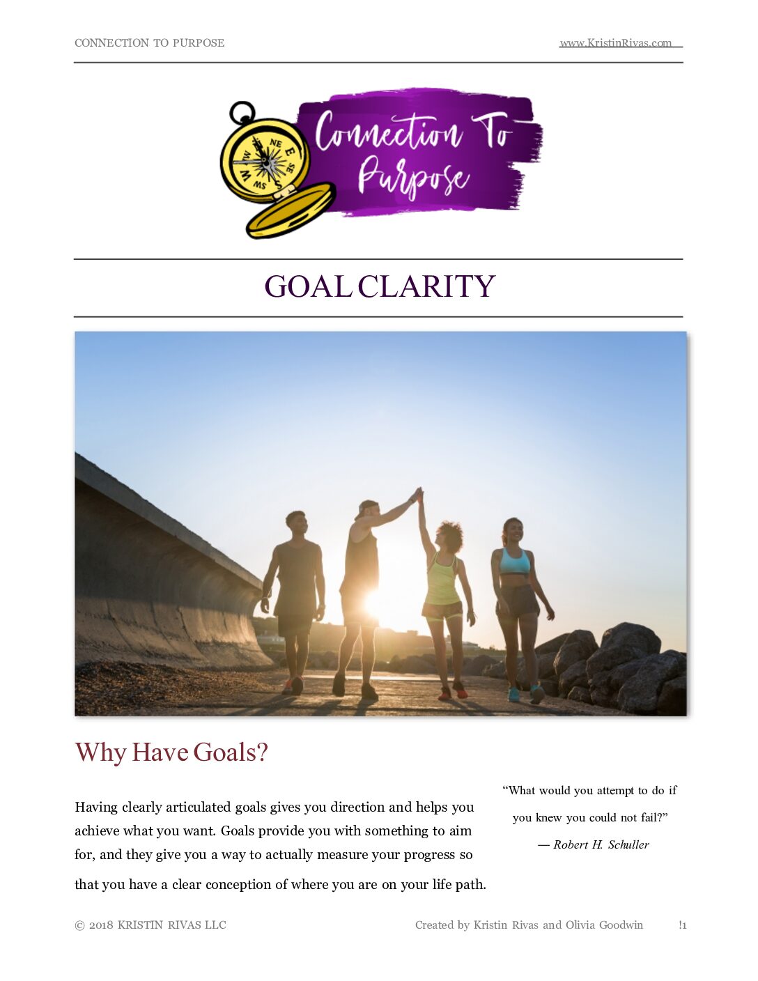 Connection To Purpose Course Modules (PDF Library) - Kristin Rivas ...