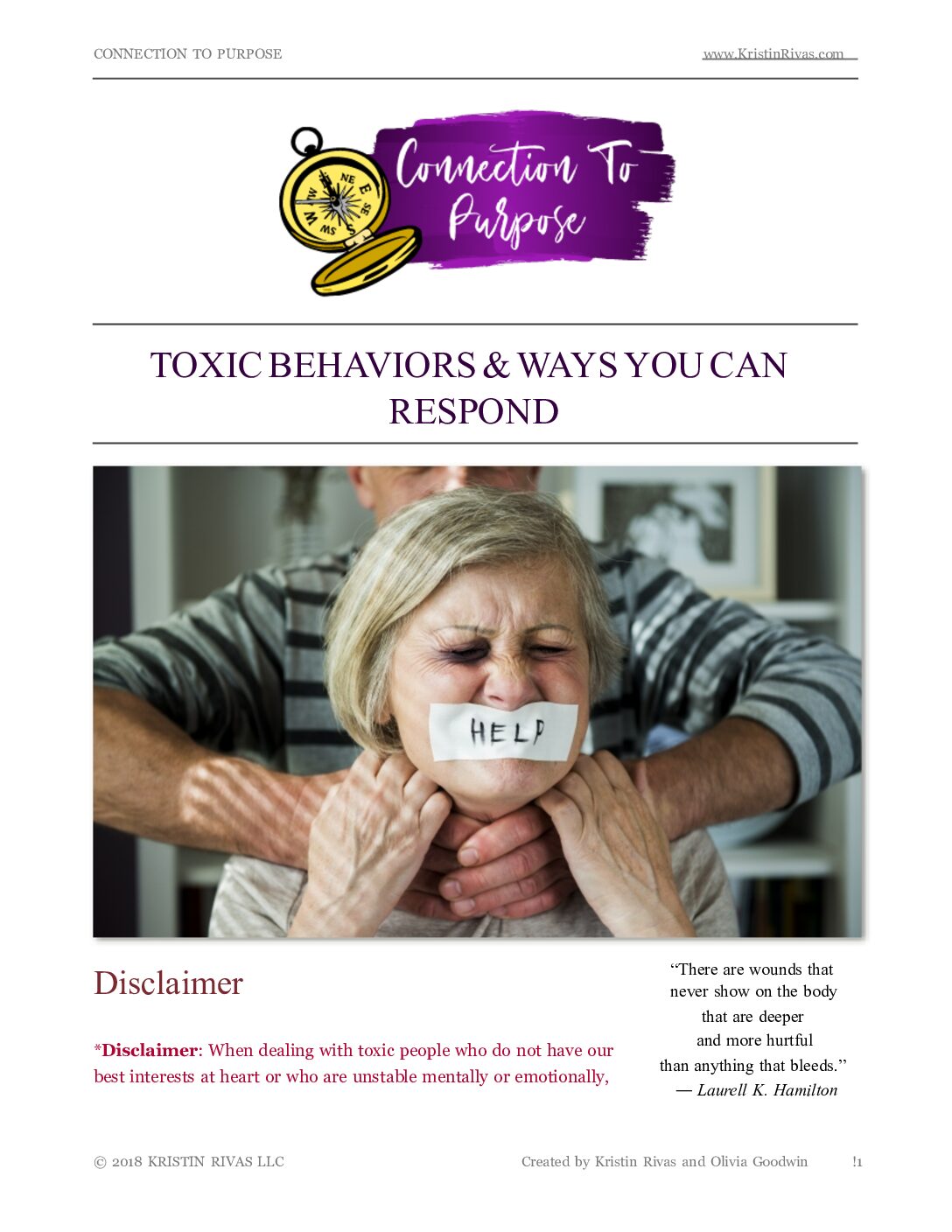 Connection To Purpose Course Modules (PDF Library) - Kristin Rivas ...